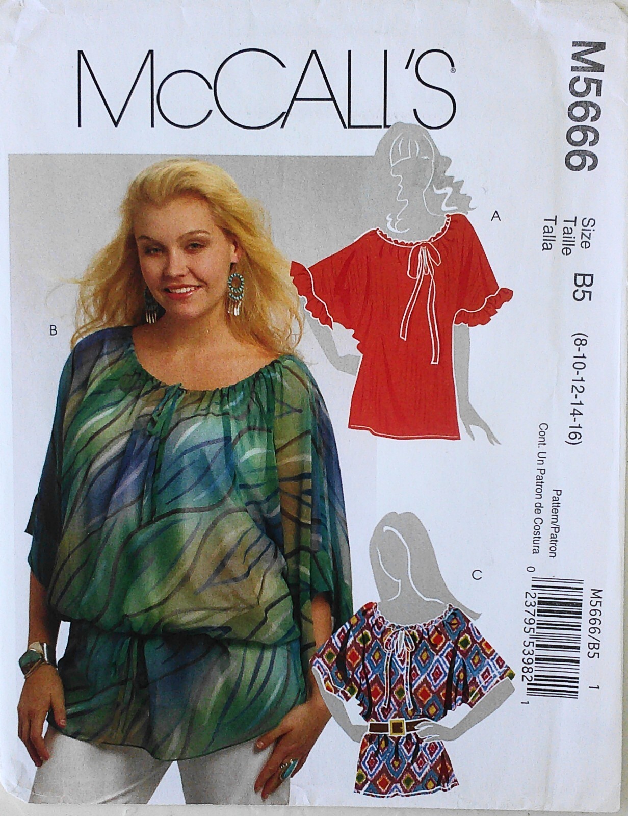 McCalls 5666 Misses Tunics Sewing Pattern Sz 8-16 | eBay