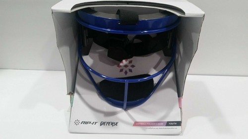 Rip-It DEFENSE Youth Girls Softball Face Mask ROYAL BLUE Ponytail ...