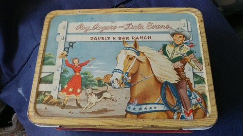 Vintage Roy Rogers and Dale Evans Metal Lunch Box Double R Bar Ranch No ...