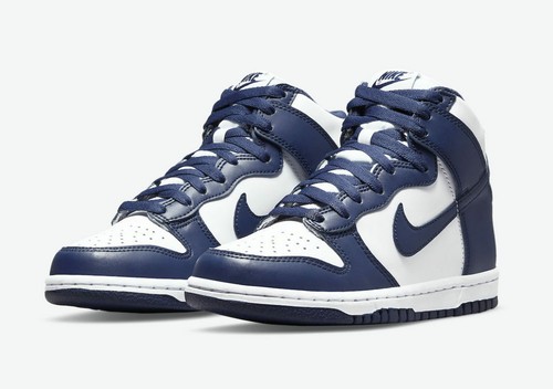 Nike Dunk High GS Size 4 White Midnight Navy DB2179 104 | eBay