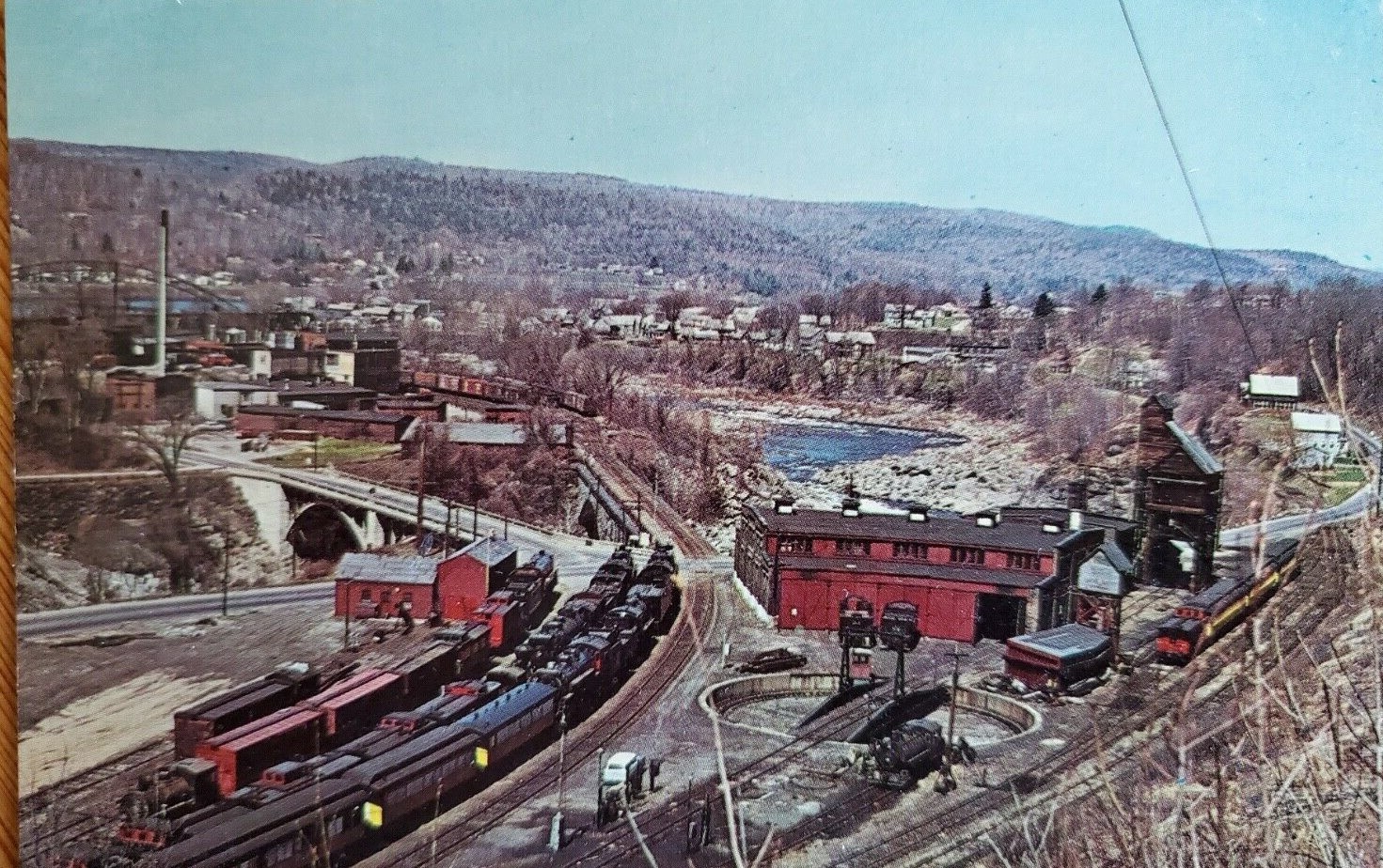 Vintage Postcard Steamtown USA Bellows Falls VT and North Walpole NH ...