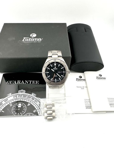 TUTIMA 629-02 Military DI300 Automatic Watch Titanium Case 42mm with ...