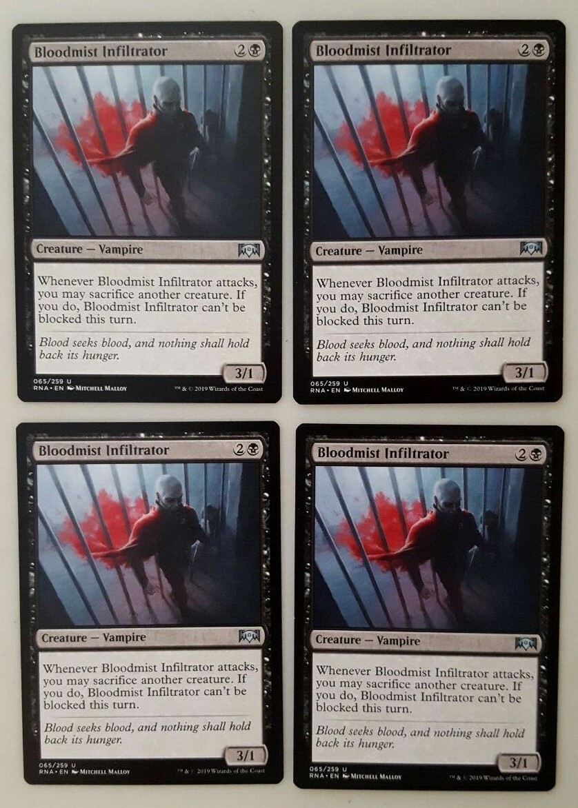 [4x] Bloodmist Infiltrator Ravnica Allegiance MTG Magic The Gathering ...
