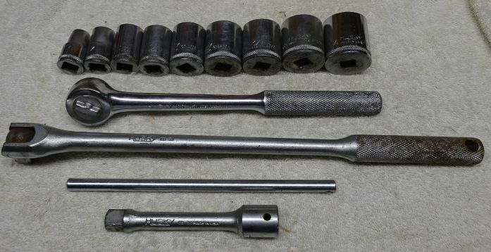 ** Vintage - HUSKY TOOL LOT - 1/2" Drive RATCHET, Breaker Bar Sockets ...