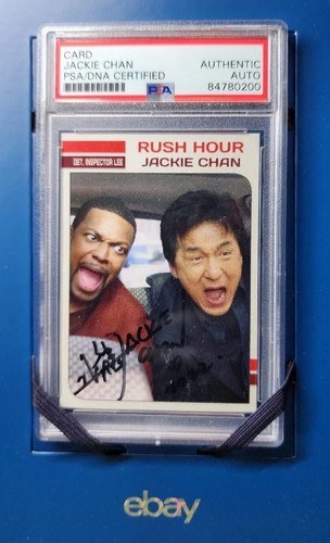 Jackie Chan Autograph Custom Signed Card Chris Tucker Rush Hour PSA/DNA ...