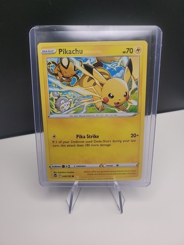 Pokémon TCG Pikachu Silver Tempest 049/195 Regular Common Lightning NM ...