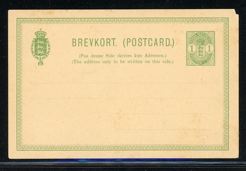 DANISH WEST INDIES DWI Postal Card Selections: Scott #UX9 1c Green 1903 ...