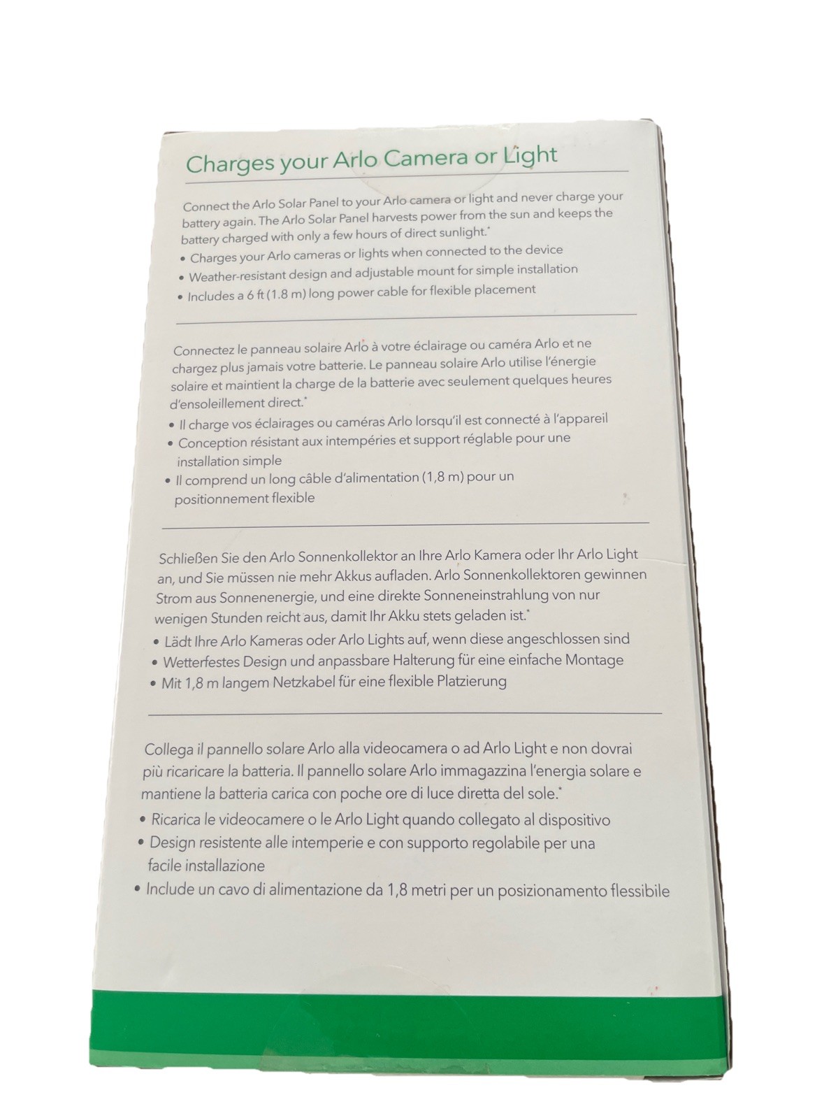 Arlo VMA4600 Solar Panel - Black for sale online | eBay