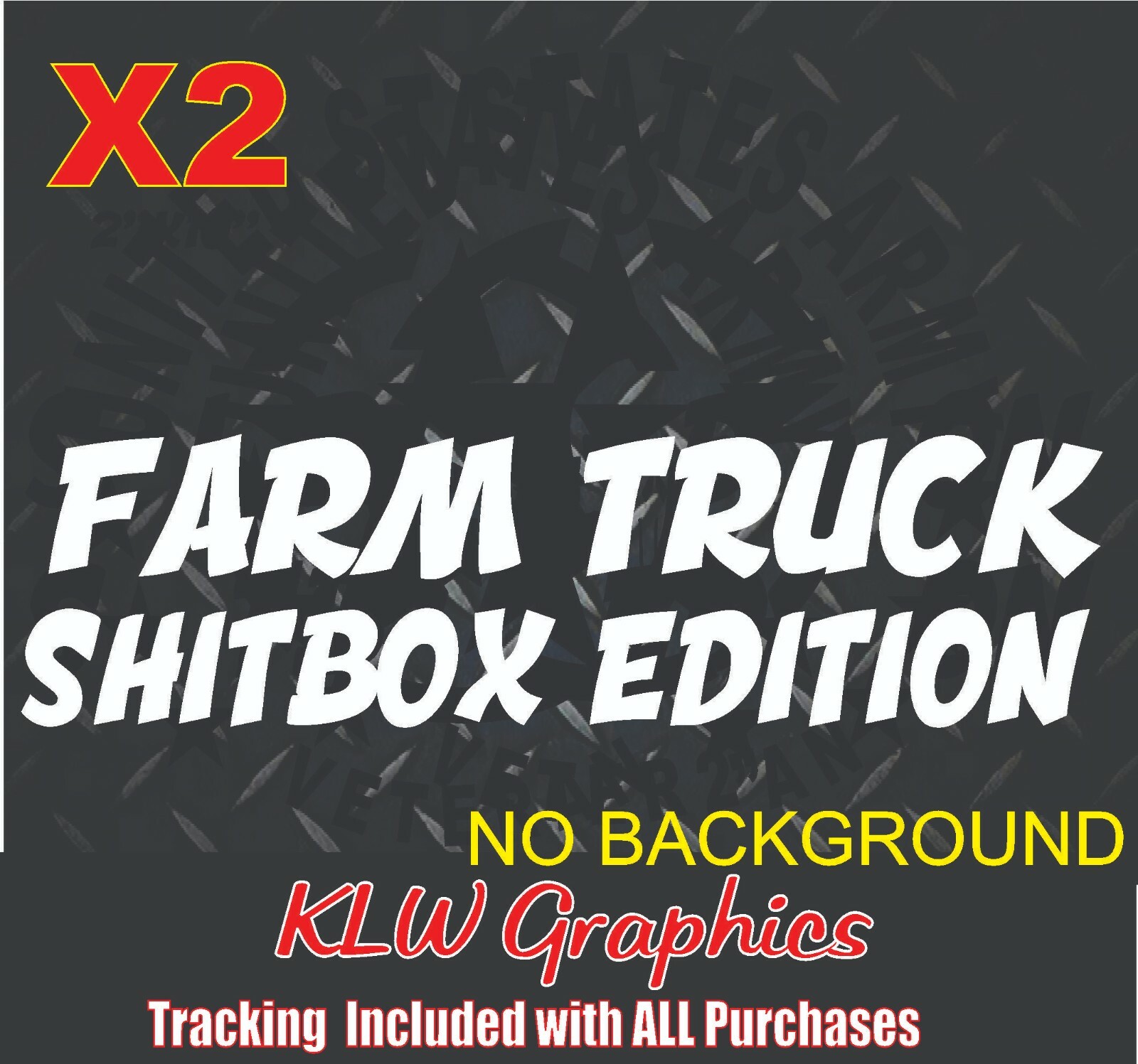 2 Farm Truck Decal Sticker Turbo Diesel Crew Cab 6.6L Dad Funny Ranch ...