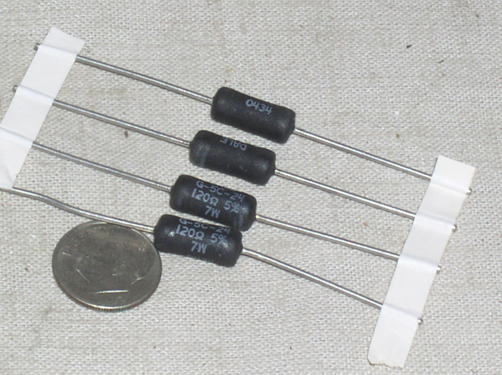 4 NEW DALE VISHAY G-5C-24 RWR84 MIL MILITARY WIREWOUND RESISTOR 120 OHM ...