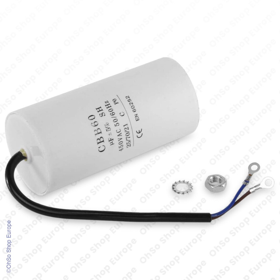 10uf 450v Wired Capacitor CBB60 For Electric Induction Motor/Engine ...