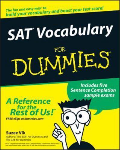 SAT Vocabulary for Dummies by Vlk, Suzee 9780764525469| eBay