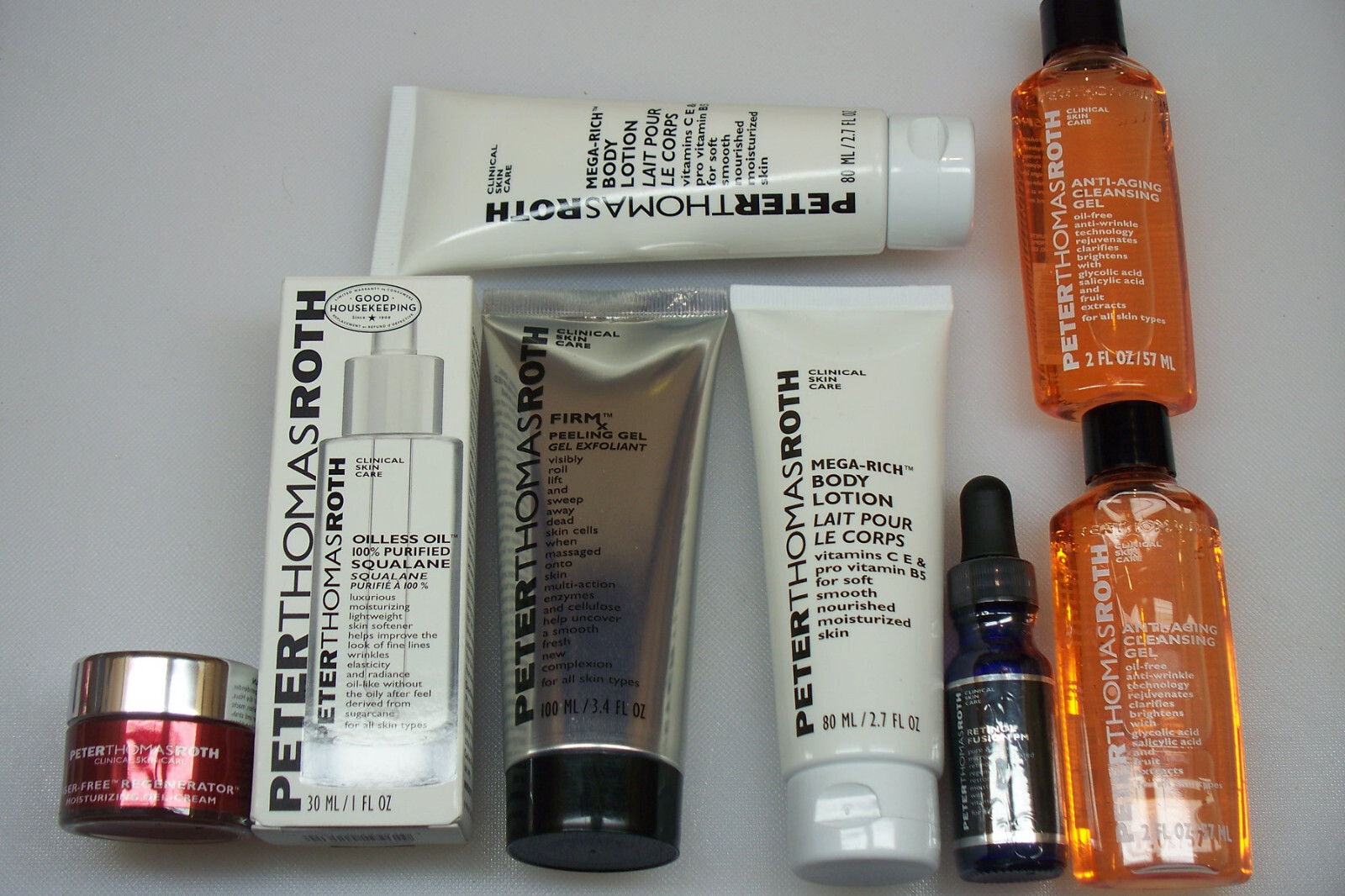 8pc Peter Thomas Roth skin care set lot peeling gel squalane laser-free ...