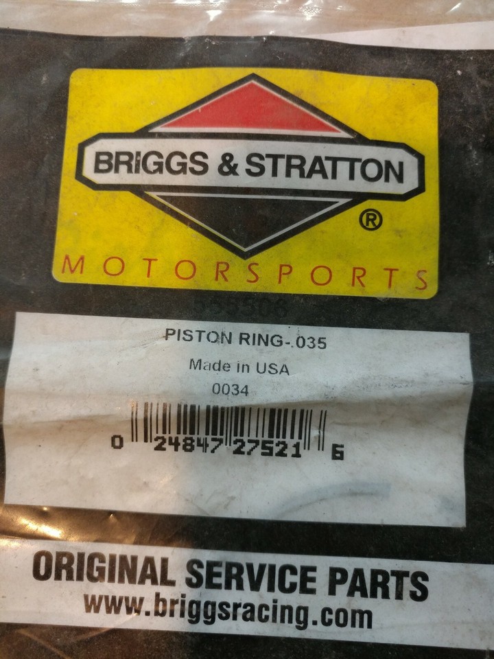 555506 Briggs & Stratton .035 Top Ring for 5hp Flathead Raptor III | eBay