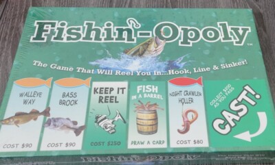 Fishin'-Opoly Fishing Monopoly Board Game NEW SEALED Dad gift | eBay