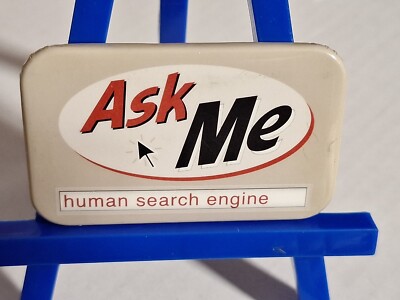 Vintage Ask Me Human Search Engine (Librarian) Button / Pin -Ask Jeeves ...