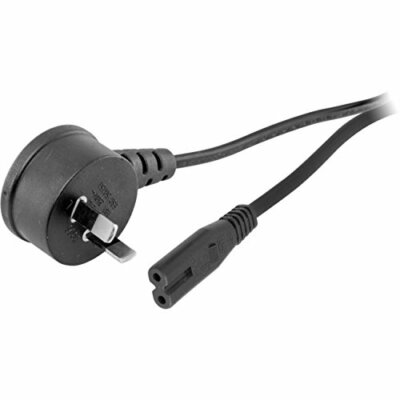 720ACR 2M Flat Mains Figure-8 Lead Iec-C7 Cord Right Angle Plug Xbox X ...
