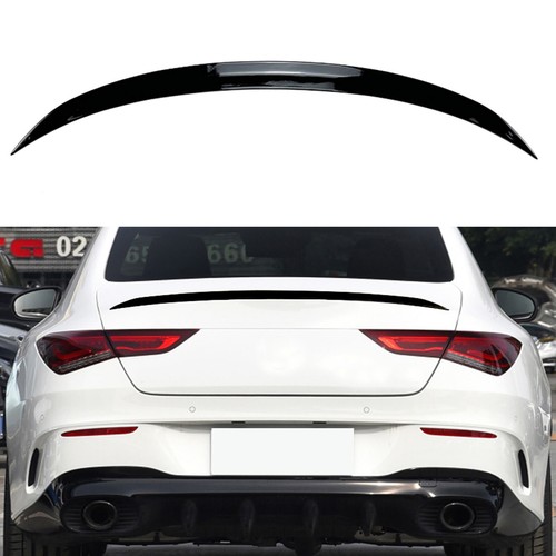 1x Gloss Black Rear Spoiler Lip For Mercedes Benz C118 CLA35 CLA45 AMG ...
