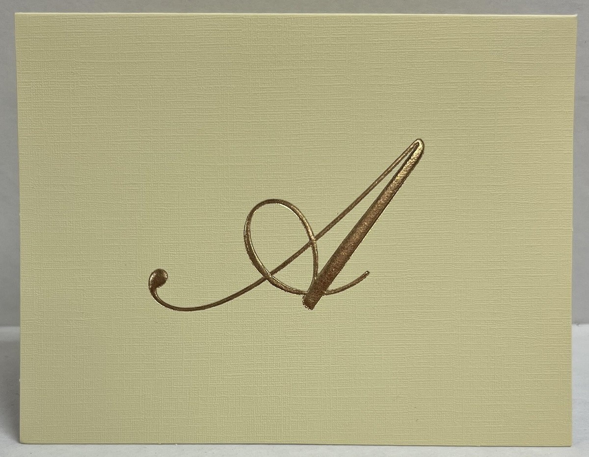 Embossed Initial Note Cards Amazon.com : Caspari Gold Embossed