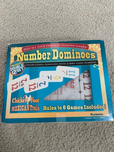 Jumbo Sized Number Dominoes Chicken Foot/Mexican Train Premium Double ...