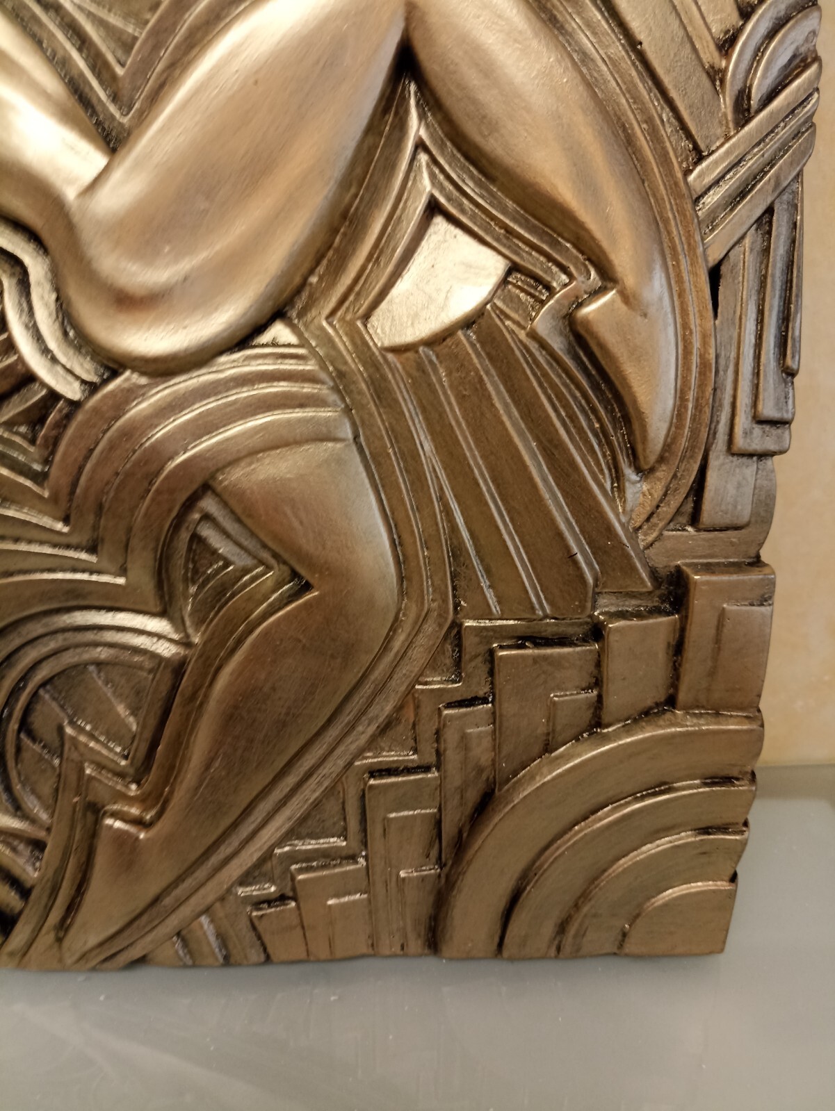 Grand Bas-relief Art déco danseuse "Folies bergère" d'après Maurice ...