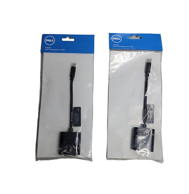 Lot of 2 Dell Mini DisplayPort To VGA Adapter Cable (PNKVT) | eBay