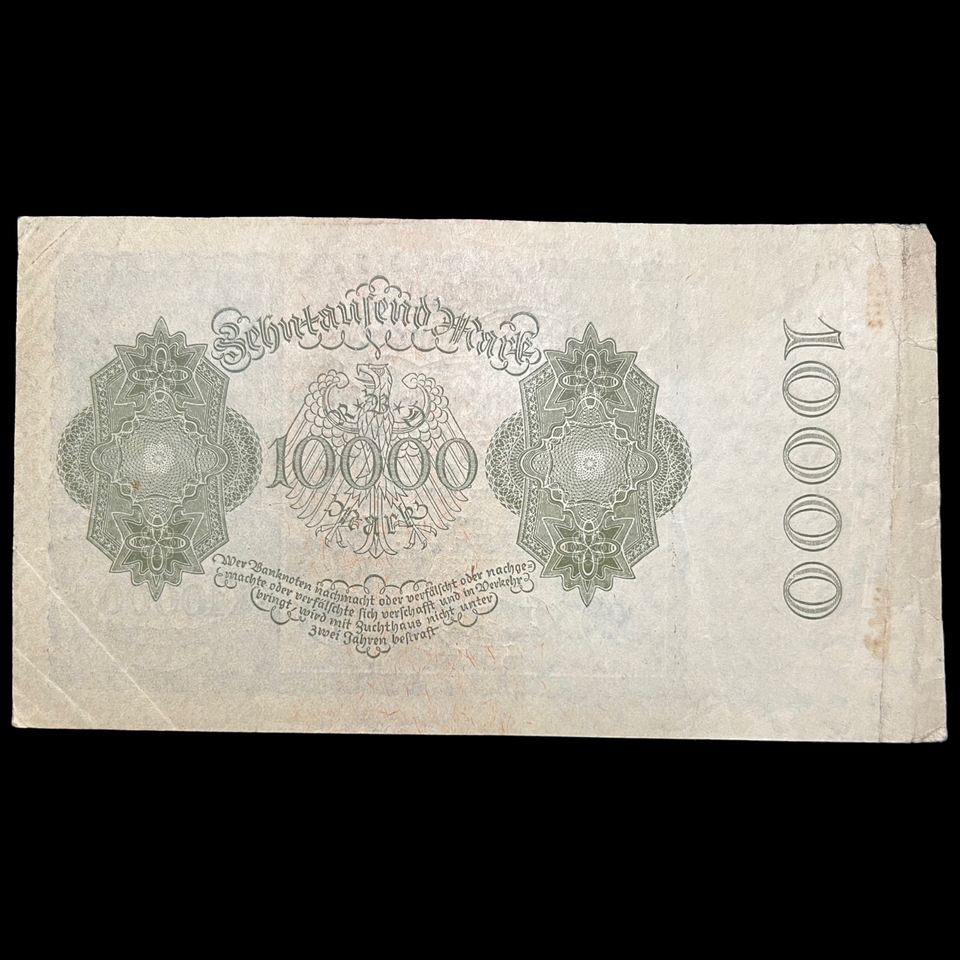 1922 Germany 5000 & 10000 Mark Banknotes WW1 Pre WW2 Nazi Paper Money ...
