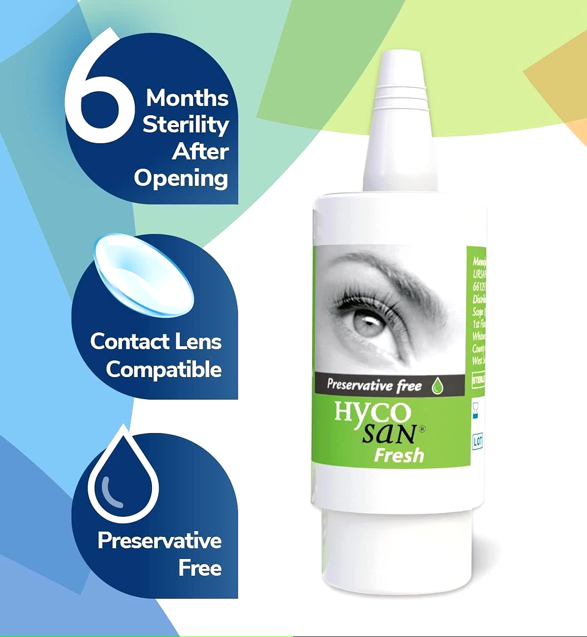 Hycosan Fresh Preservative Free Eye Drop to Reduce Redness 7.5ml | Pack ...