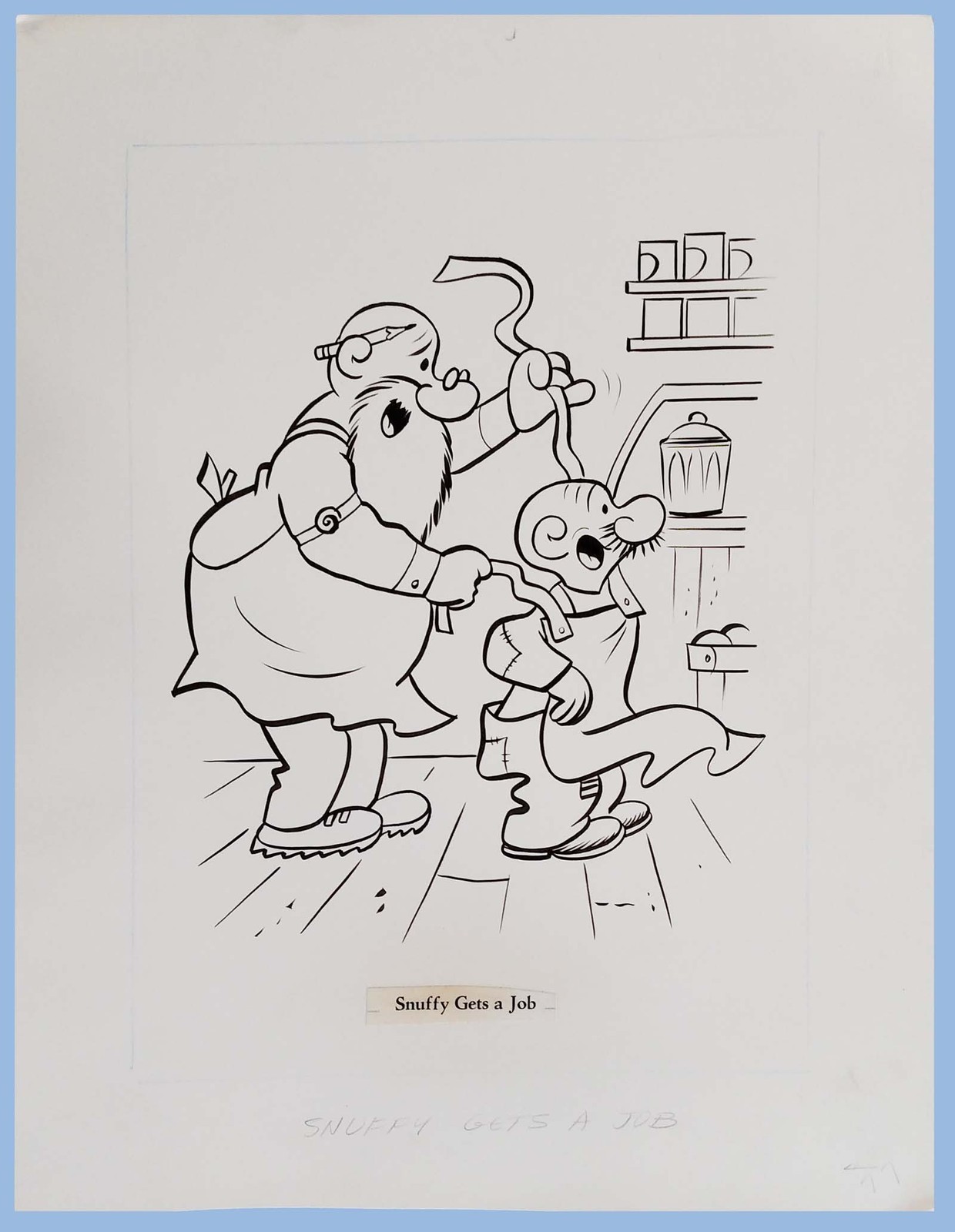 VINTAGE - SNUFFY SMITH - COLORING BOOK - ORIGINAL PAGE MOCKUP ARTWORK ...