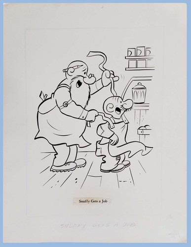 VINTAGE - SNUFFY SMITH - COLORING BOOK - ORIGINAL PAGE MOCKUP ARTWORK ...