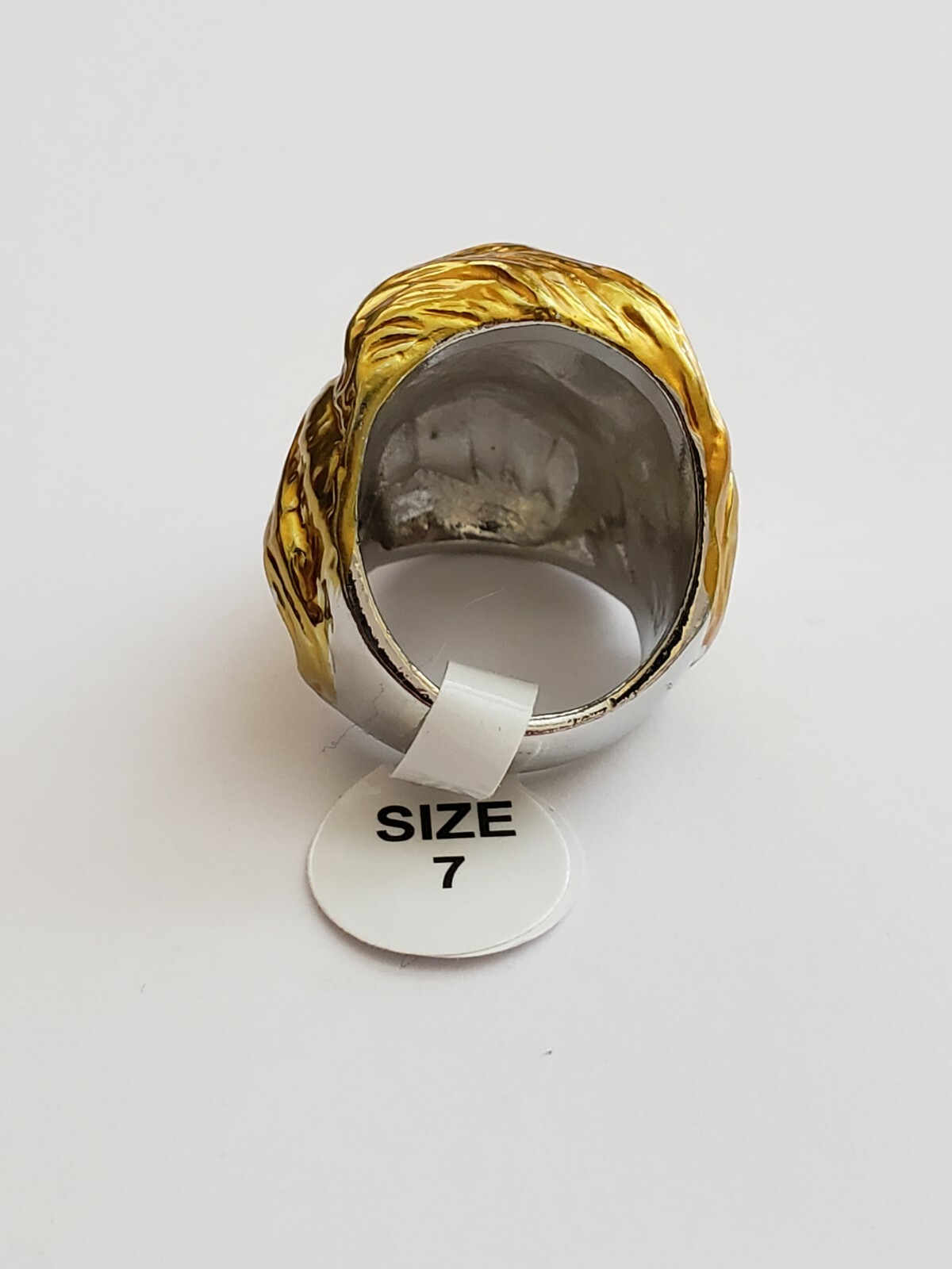 US President Donald Trump Ring Gold Hair with Silver Stainless Steel ...