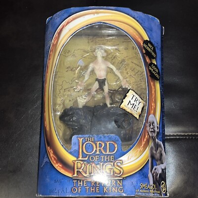 Lord of the Rings Smeagol Action Figure LOTR ROTK Talks NIB Toy Biz ...