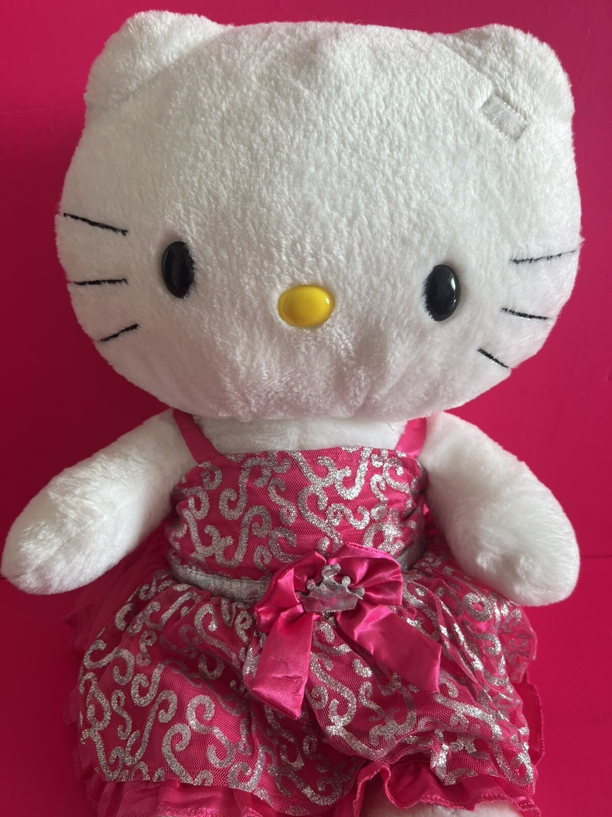 Hello Kitty Build A Bear Workshop White fluffy Stuffed plush Soft ...