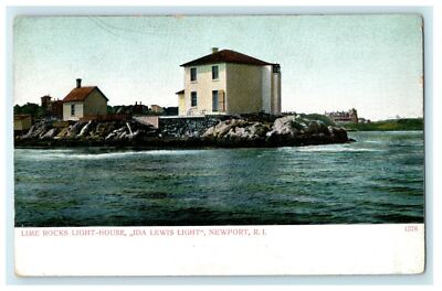 1905 Lime Rocks Lighthouse, Ida Lewis Light, Newport Rhode Island RI ...