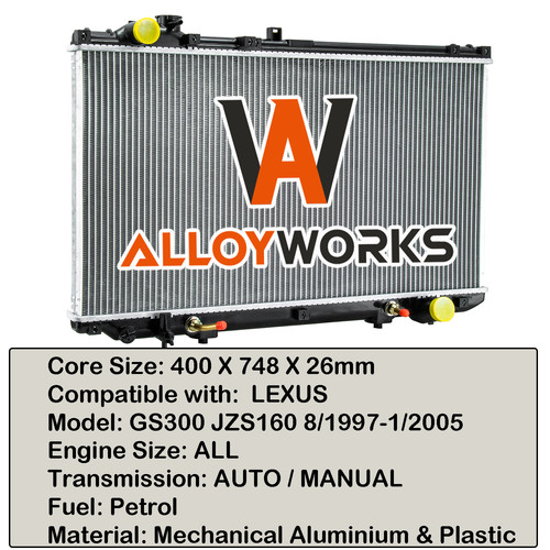 26MM Core Radiator For LEXUS GS300 JZS160 8/1997-1/2005 AT MT AUS POST ...