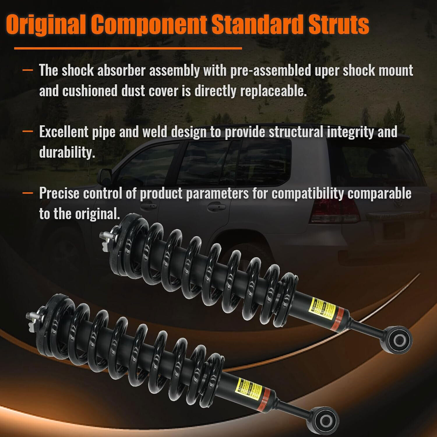 2X Front Left Right Shock Absorber Strut Fit Lexus GX470 Toyota Land ...