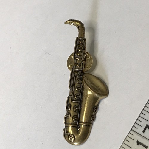 Saxophone Lapel Pin Antiqued Brass Music Band Orchestra Symphony | eBay