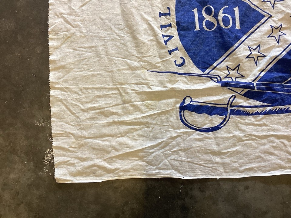 Vintage 1961 Civil War Centennial Welcome Banner Approx 35” X 45” | eBay