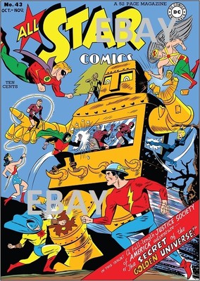 ALL STAR COMICS 43 COVER PRINT Justice Society of America | eBay