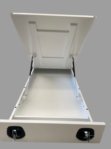 1700mmL 4WD Ute tray trundle drawer with gas struts lid Powder coating ...