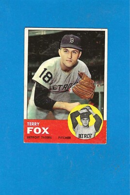 1963 Topps #44 Terry Fox Tigers EX | eBay
