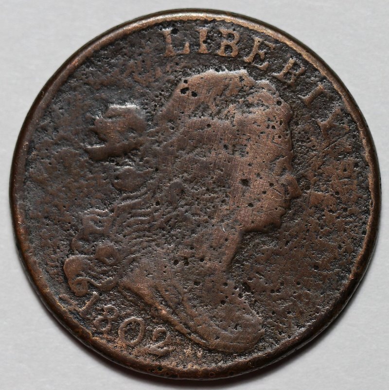 1802 Draped Bust Large Cent - With Stems - US 1c Copper Coin | eBay
