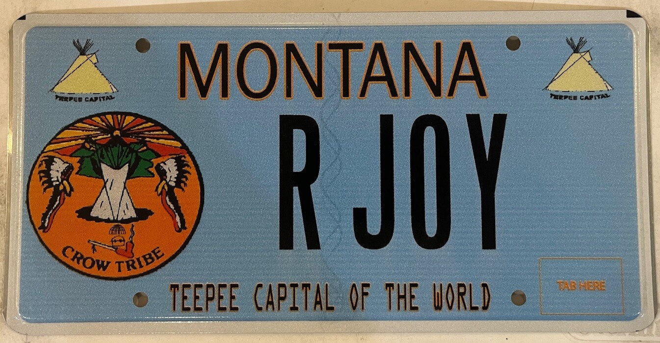 INDIAN TRIBE vanity OUR JOY license plate Tribal Native Lord God ...