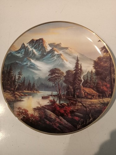 Franklin Mint Mountain Retreat Ron Huff AA2372 Gold Rim Porcelain ...