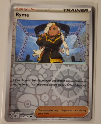 194/197 Ryme Reverse Holo Common Obsidian Flames Pokemon TCG | eBay