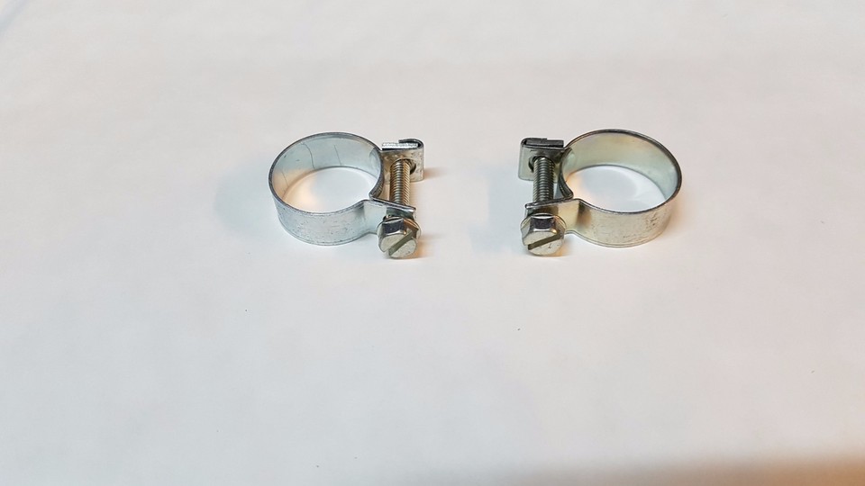 2x Mini Hose Clips/Clamps -Fuel Petrol/Diesel or Any Small Bore Tube 18 ...