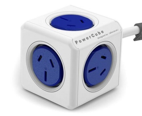 Extended Power Cube 5 Outlet Resettable 10A 240Vac 1.5M Flexible lead ...