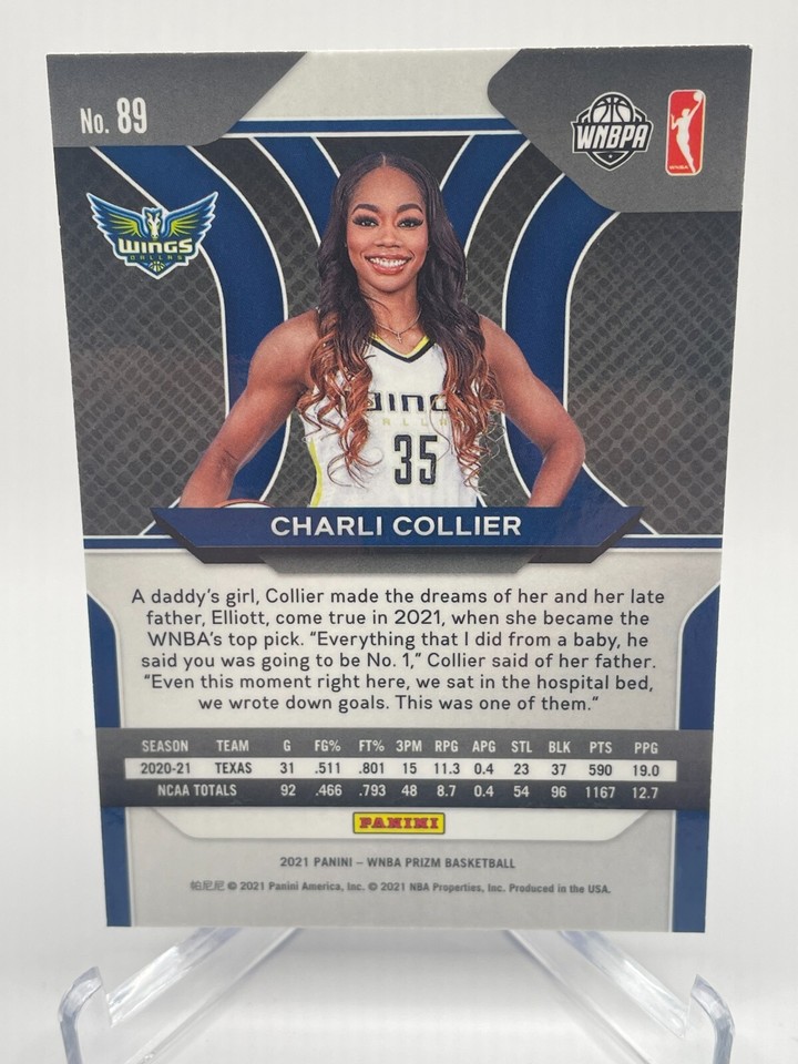Charli Collier 2021 Panini Prizm WNBA Base RC # 89 Dallas Wings | eBay