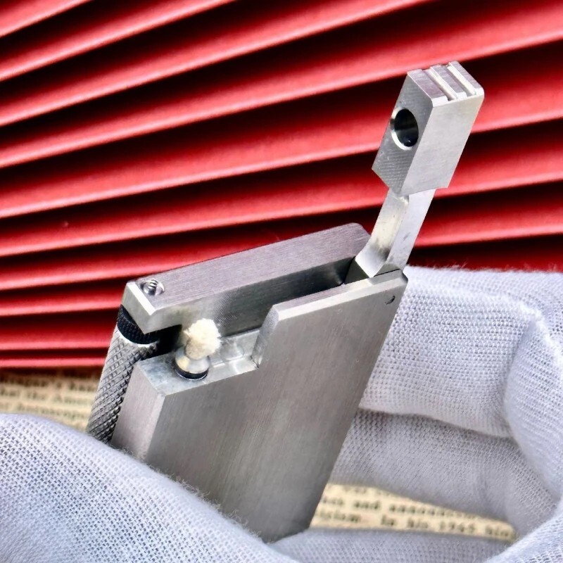Titanium Carved Marlboro Side Sliding Lighter Classic Retro Kerosene ...