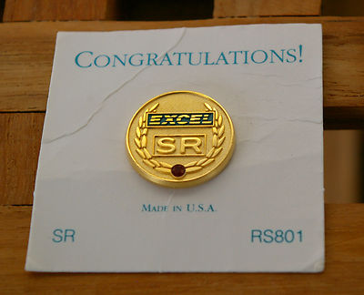 Excel SR Lapel Pin Pinback Gold Tone Metal USA | eBay